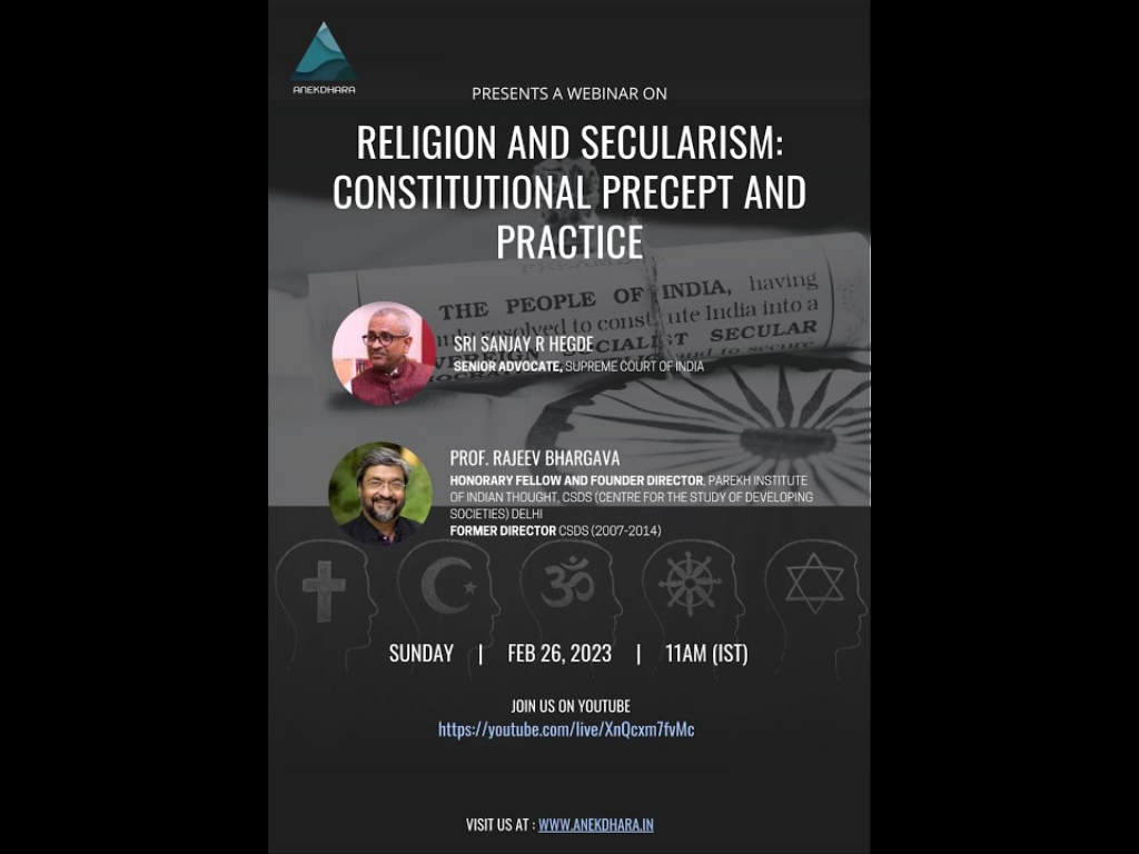 Religion And Secularism Constitutional Precept And Practice Indian